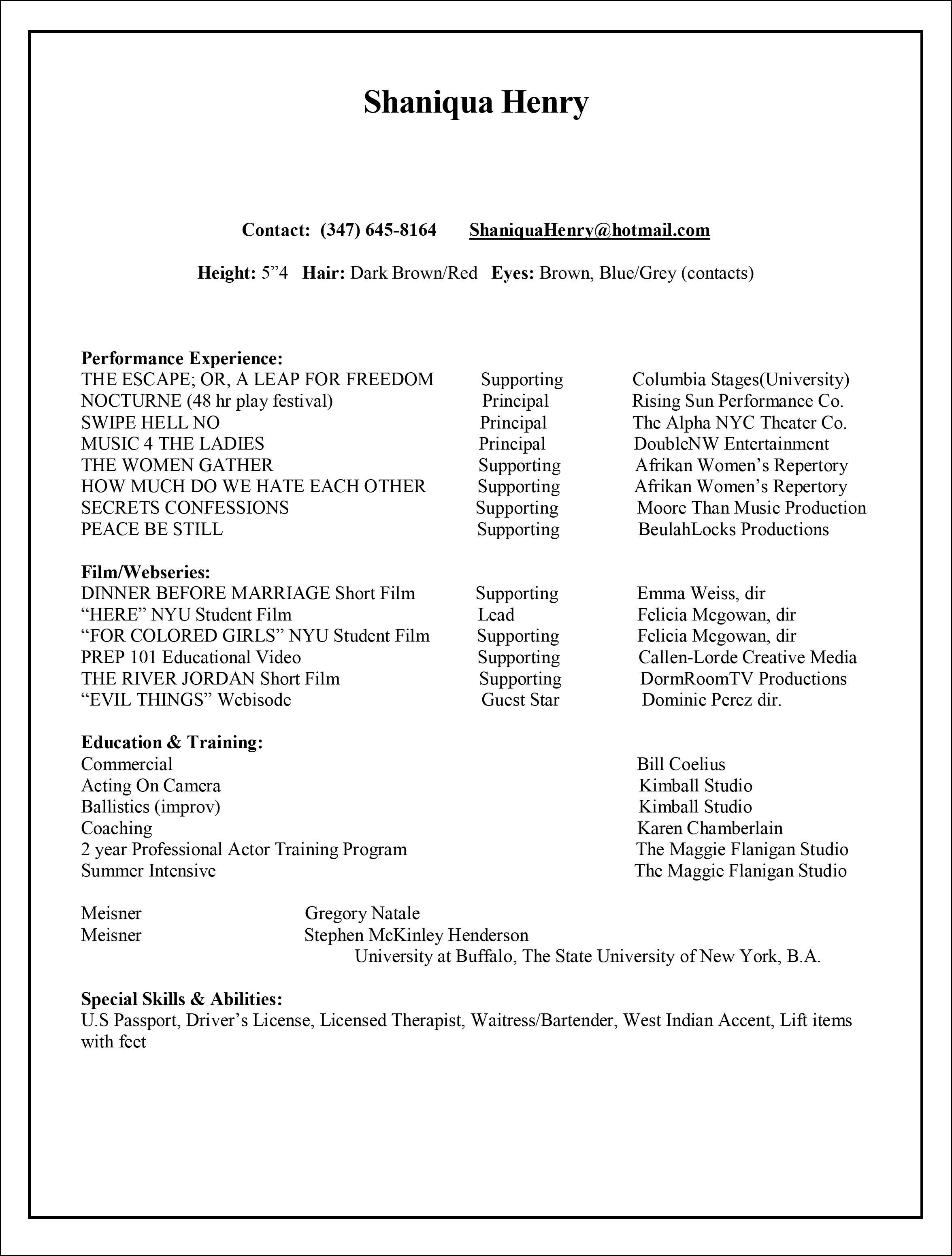 Shaniqua – The Artist